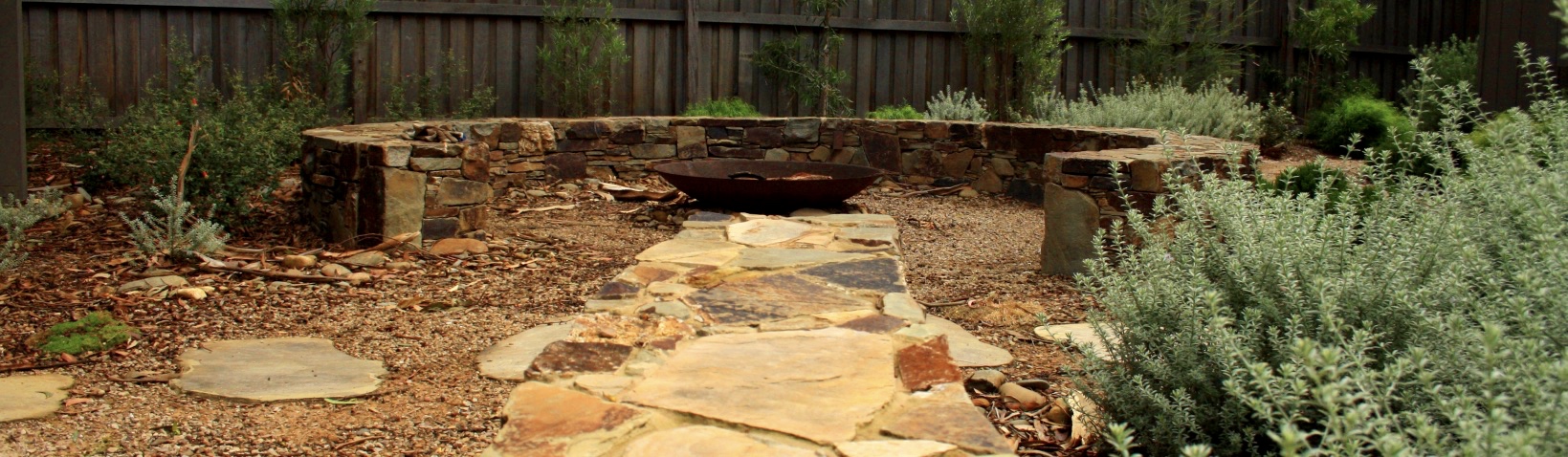 stone gathering circle - Ocean Road Landscaping in Geelong & Surf Coast