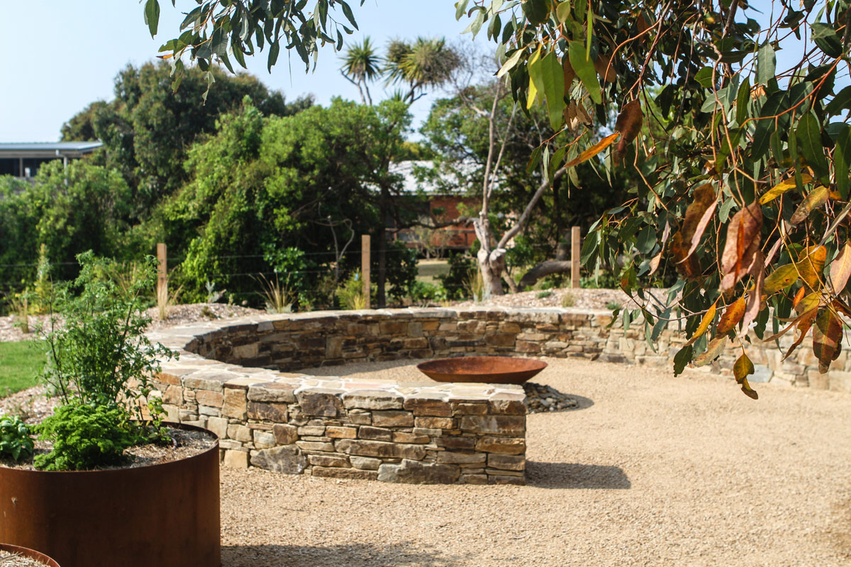 stone gathering circle landscape - Ocean Road Landscaping in Geelong ...